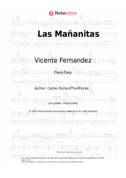 Vicente Fernandez piano sheet music in PDF, MIDI