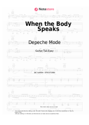 When the Body Speaks - Depeche Mode | Piano Sheet Music with Chords and ...