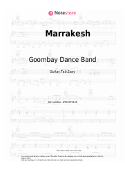 Marrakesh – Goombay Dance Band sheet music for piano and vocals (with ...
