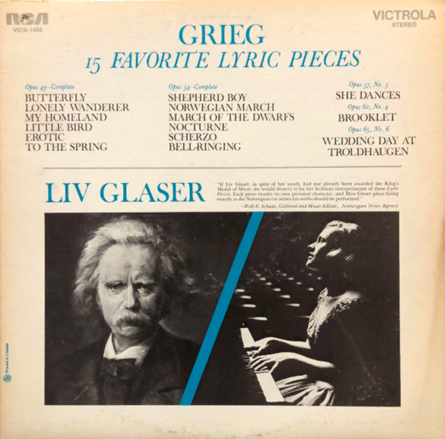 Edvard Hagerup Grieg - Lyric Pieces, op.43. No. 3 In my homeland sheet ...