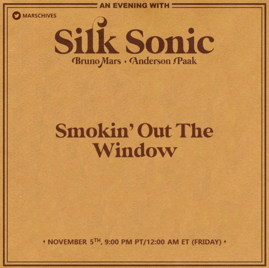 Bruno Mars, Anderson .Paak, Silk Sonic - Smokin Out The Window sheet music for piano download ...