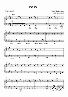 Tyler, The Creator - PUPPET sheet music for piano download | Piano.Easy ...