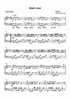 Mabel - Mad Love sheet music for piano download | Piano.Easy SKU ...