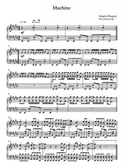 Imagine Dragons - Machine sheet music for piano download | Piano.Easy ...
