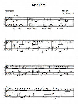 Mabel - Mad Love sheet music for piano download | Piano.Solo SKU PSO0015406 at note-store.com